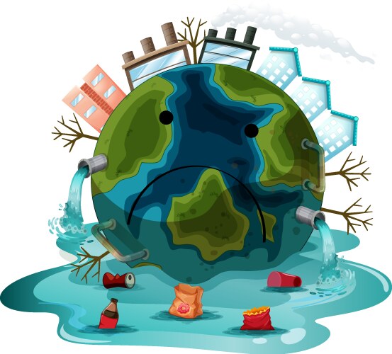Earth pollution clipart Vector Images & Graphics for Commercial Use ...