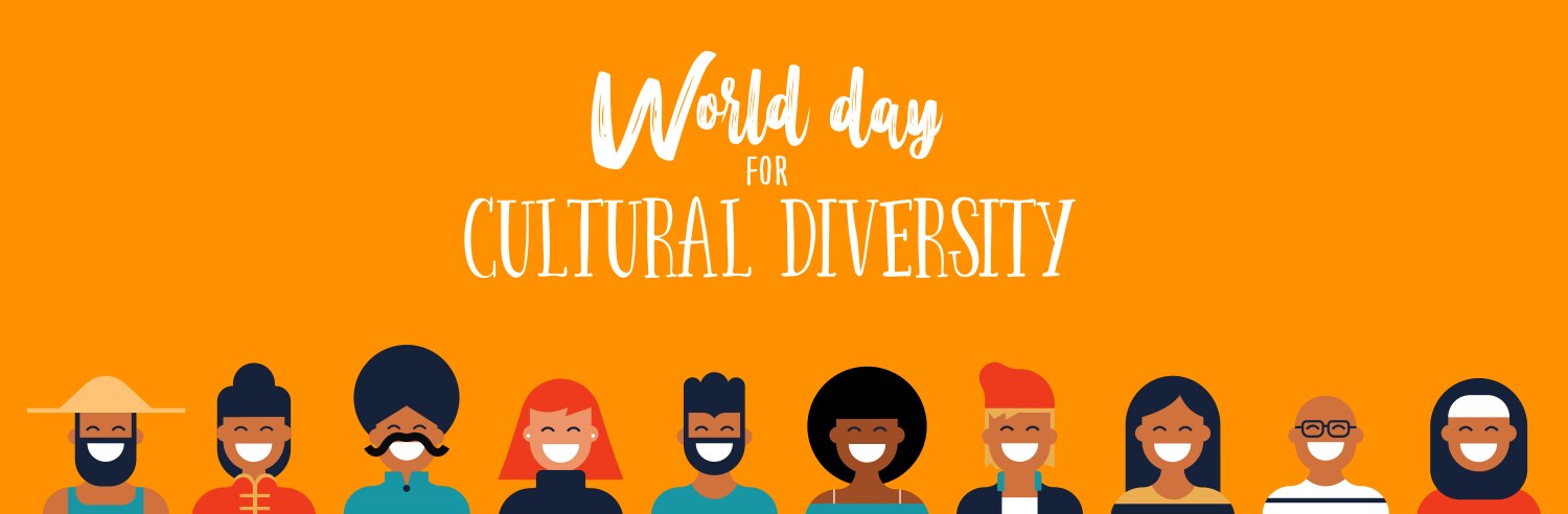 Cultural diversity day ethnic people hands banner Vector Image