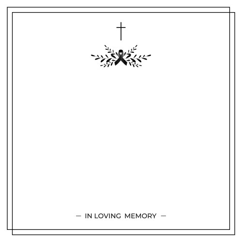 Funeral card empty digital Royalty Free Vector Image