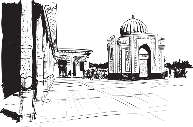 Map city samarkand uzbekistan Royalty Free Vector Image