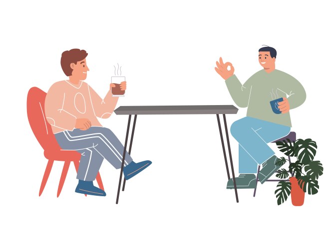 Boy with Coffee Vector Images (over 4,500)