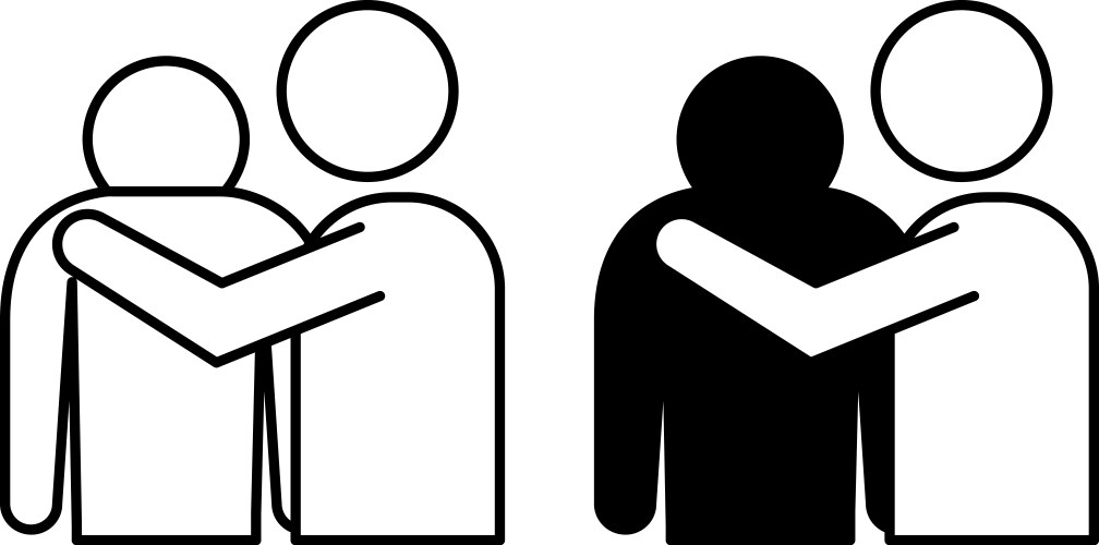 Reduce stress icons black and white Royalty Free Vector