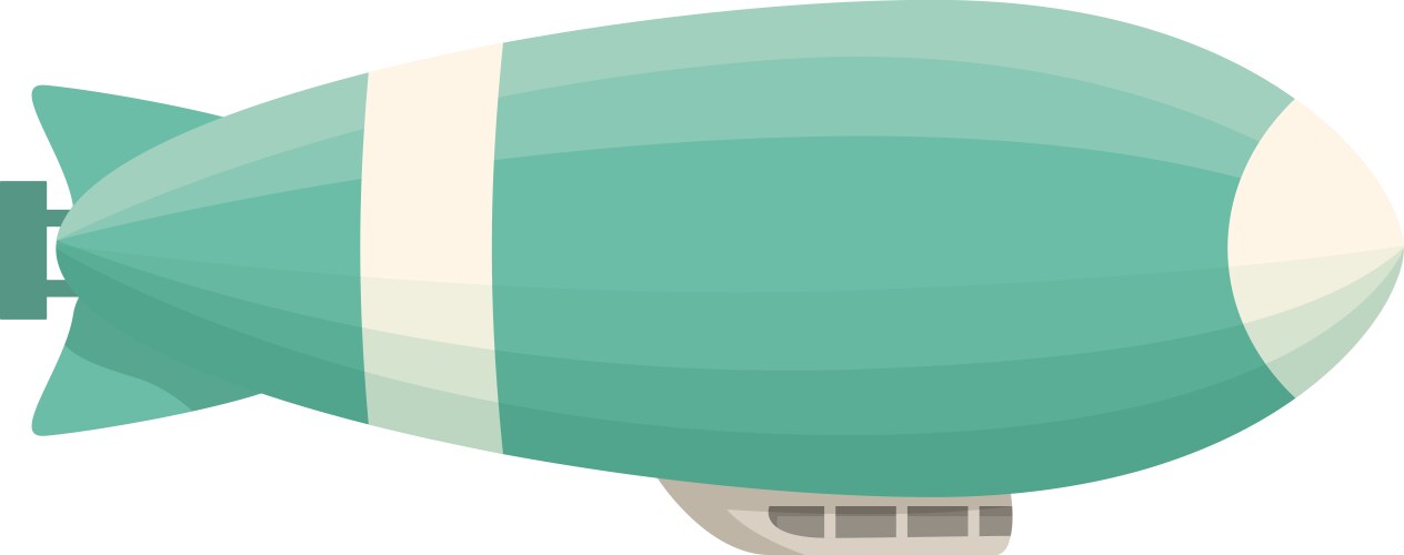 Large blimp is floating in the sky Royalty Free Vector Image