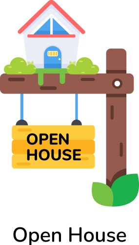 Open house Royalty Free Vector Image - VectorStock
