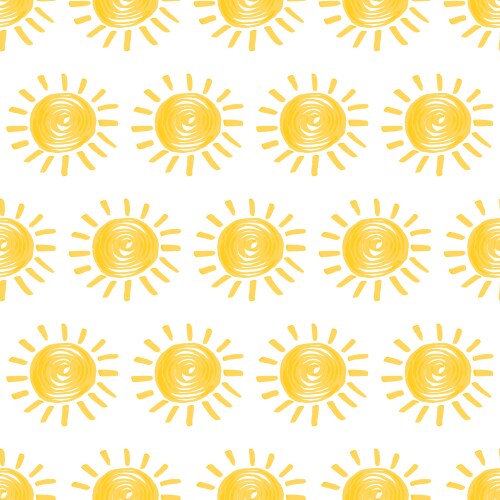 Hand drawn sun seamless pattern Royalty Free Vector Image Hand drawn sun seamless pattern Royalty Free Vector Image