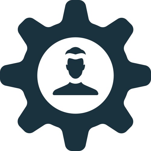 Personalization icon monochrome simple user Vector Image