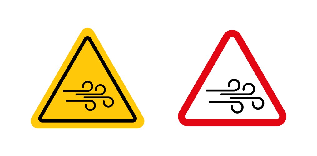 Warning attention sign icon set general alert for Vector Image