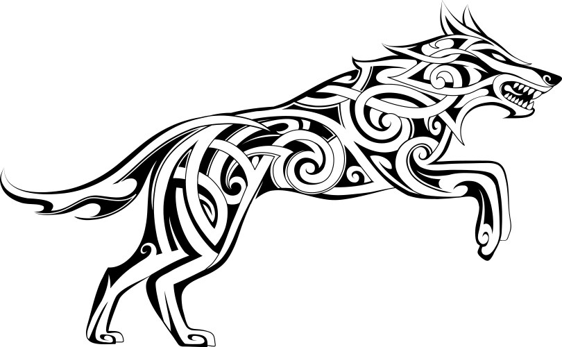 Wolf Tattoo Vector Images (over 10,000)