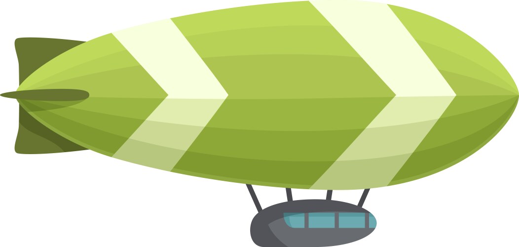 Blue and yellow zeppelin floating in the air Vector Image