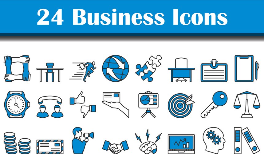 Business analysis icon manager strategy diagram Vector Image