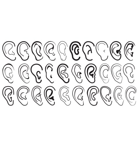 Ear outline icon Royalty Free Vector Image - VectorStock