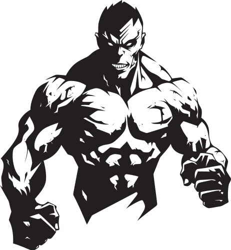 Zombie muscles unleashed emblematic eternal Vector Image
