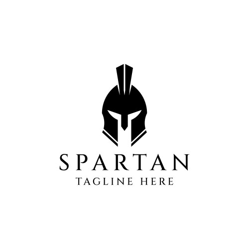 Spartan warrior with weapons and armor logo Vector Image
