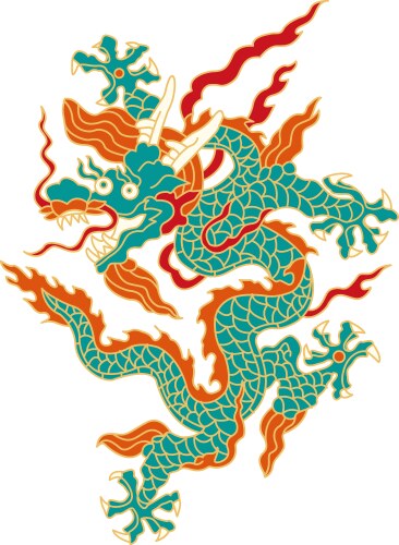 Chinese Dragon Motif Royalty Free Vector Image
