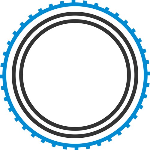 Bike tyre icon Royalty Free Vector Image - VectorStock