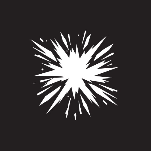 Explosion - minimalist and simple silhouette Vector Image