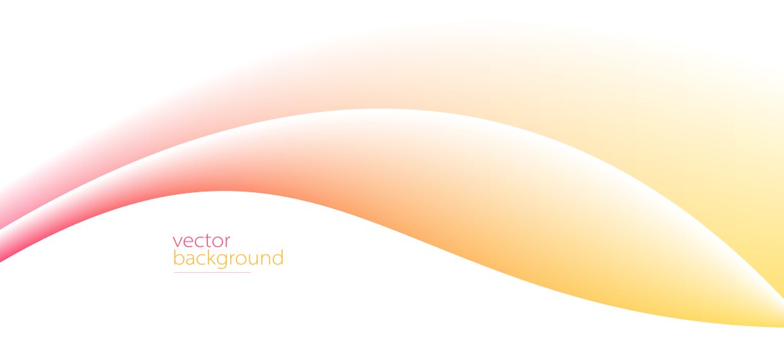 Flowing color curve shape with soft gradient Vector Image