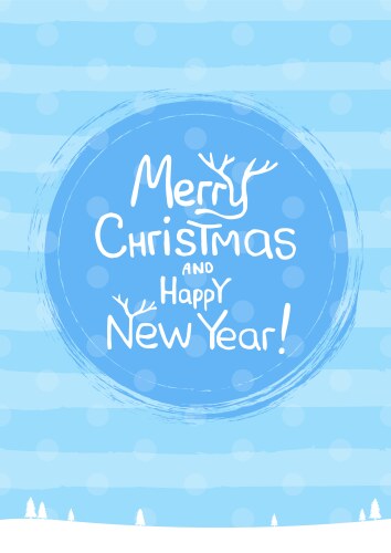 Merry christmas blue background with papercraft Vector Image