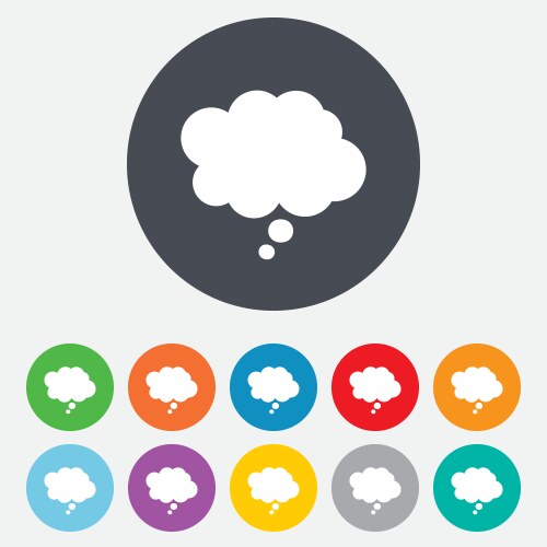 Paper round bubble for speech Royalty Free Vector Image