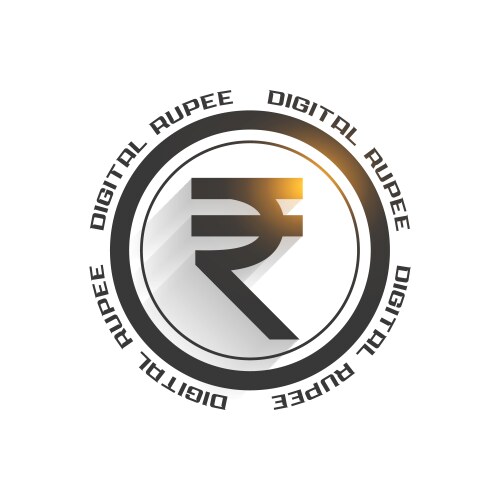 Digital currency indian rupee symbol background Vector Image