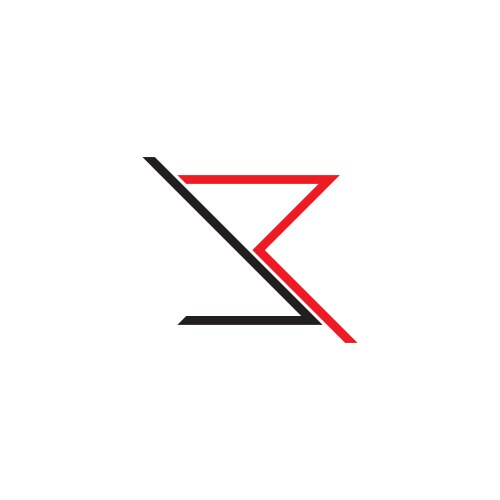 Letter rl circle thin line geometric logo Vector Image