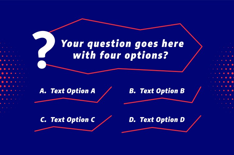 Multiple Choice Questions Vector Images (over 500)