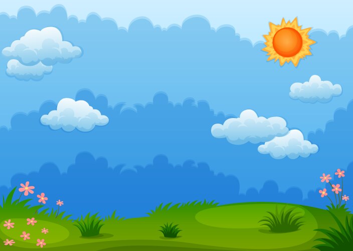 Sunshine field Royalty Free Vector Image - VectorStock