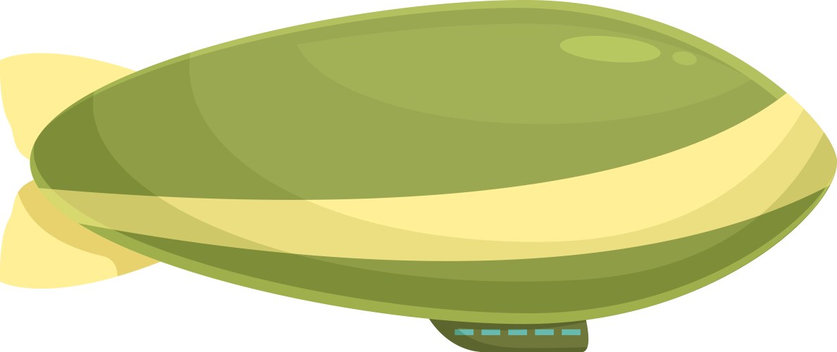 Blue and yellow zeppelin floating in the air Vector Image