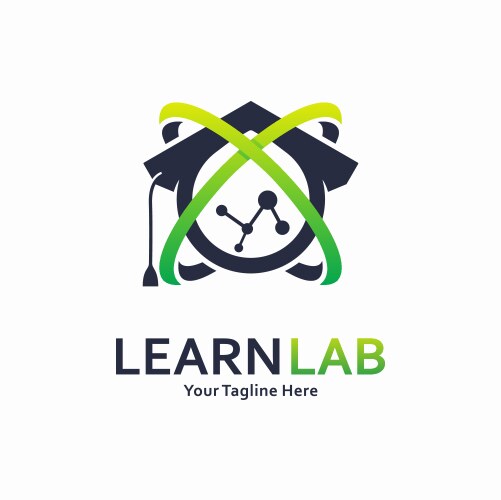 Lab smart logo design concept science for school Vector Image