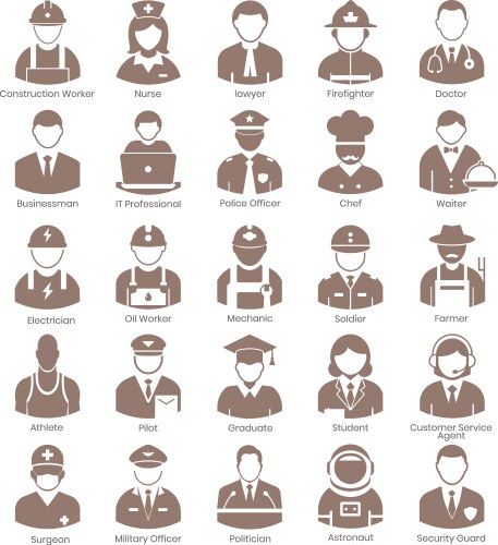 Profession Icon Set Vector Images (over 31,000)