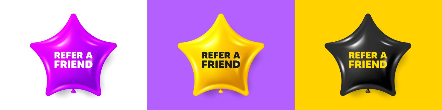 Refer a friend symbol referral program sign Vector Image