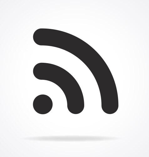 Flat line wifi wireless internet signal icon Vector Image