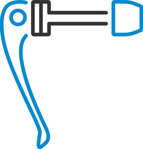 Bike quick release icon Royalty Free Vector Image