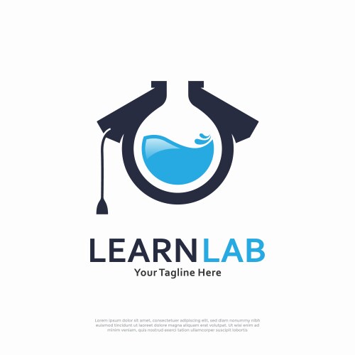 Smart lab logo design concept dna template Vector Image