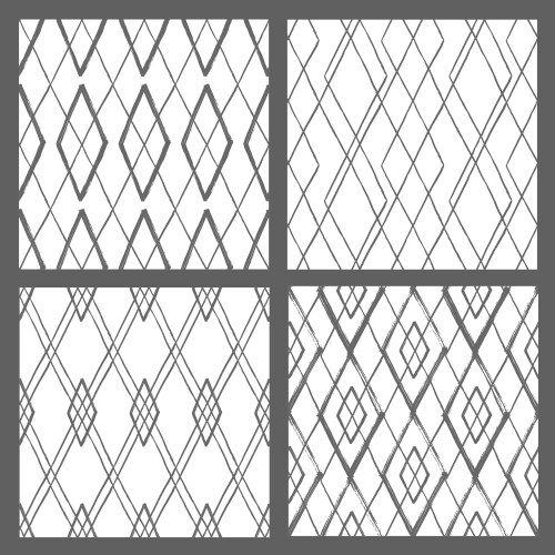 Argyle pattern from brush strokes diamond Vector Image