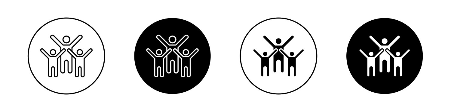 Celebration icon set celebrate happy teamwork Vector Image