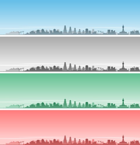 Jakarta skyline event banner Royalty Free Vector Image