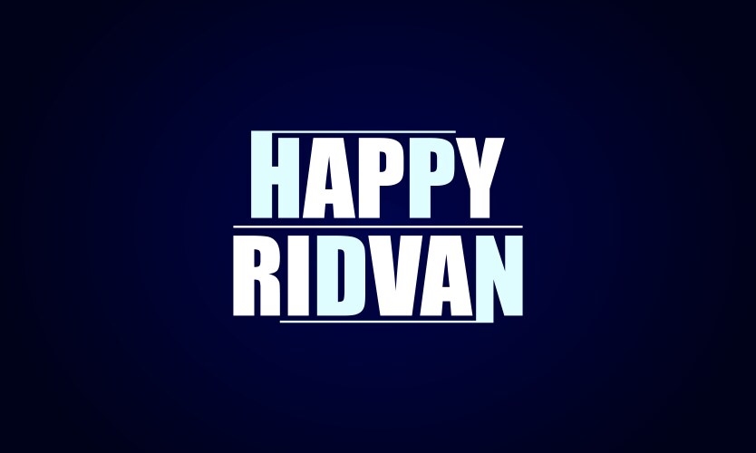 Celebrate ridvan stunning text designs to spread Vector Image