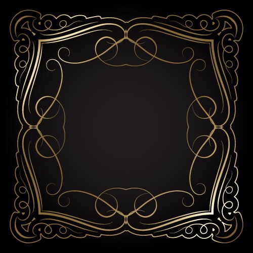 Elegant gold border design Royalty Free Vector Image