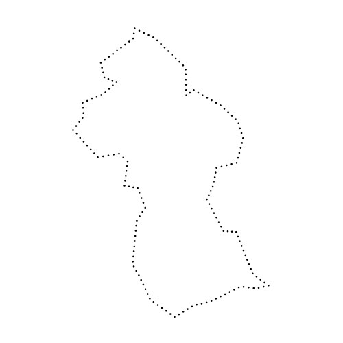 Guyana simplified map Royalty Free Vector Image