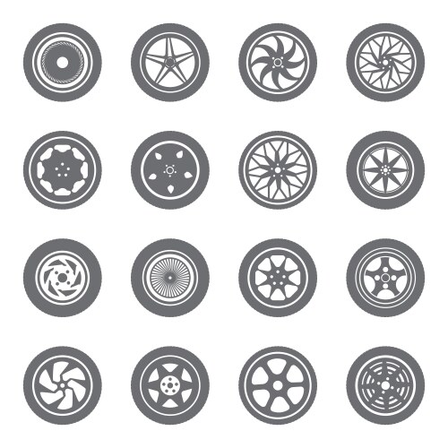 Set of different rims Royalty Free Vector Image
