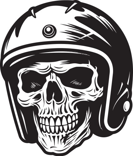 Guardianguard icon with skull in helmet Royalty Free Vector