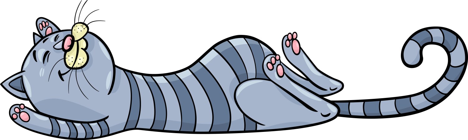 Wake Up Cat Cartoon Royalty Free Vector Image Vectorstock