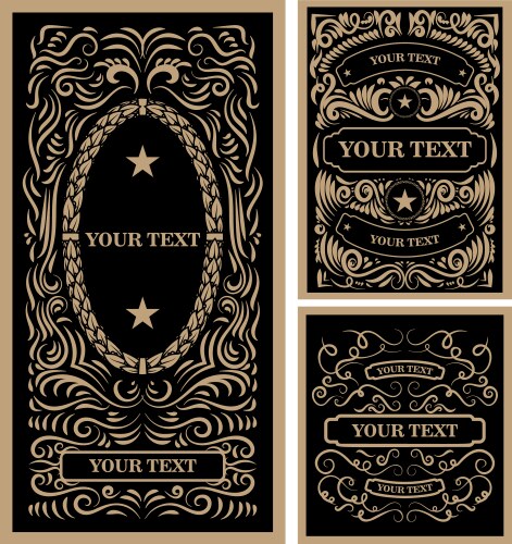 Vintage banner template design elements Royalty Free Vector