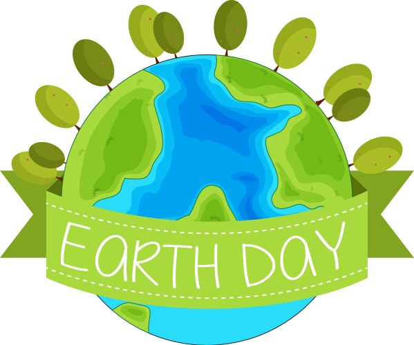 Happy earth day seamless pattern Royalty Free Vector Image