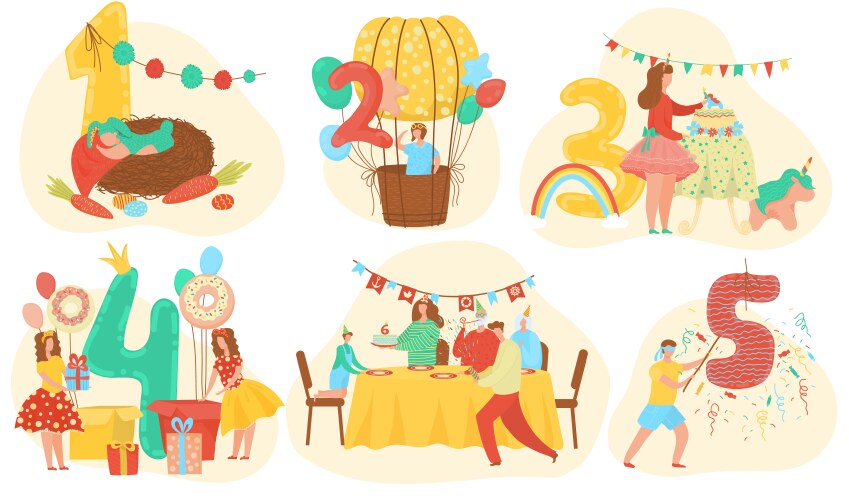 Cartoon numbers Royalty Free Vector Image - VectorStock