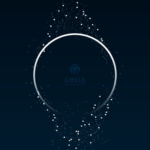 White round light effect on gray background Vector Image