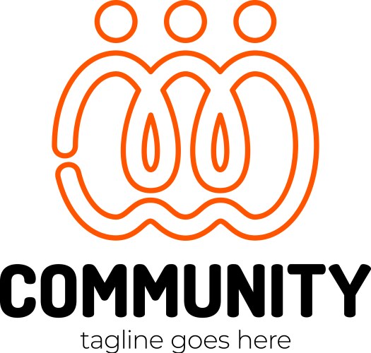 Colorful art group logo design Royalty Free Vector Image