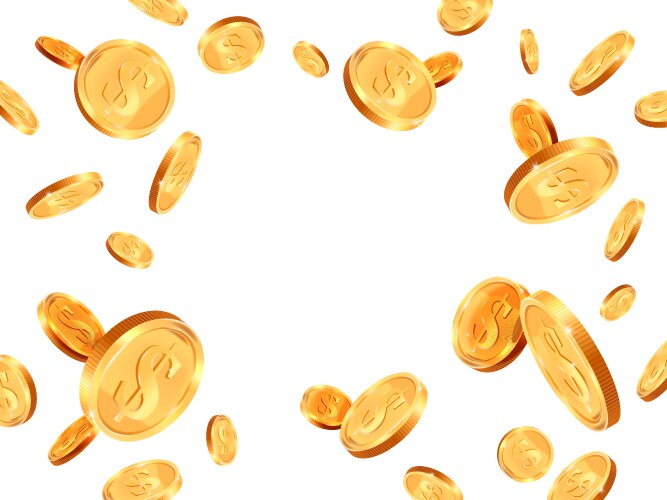 Gold confetti explosion on transparent background Vector Image