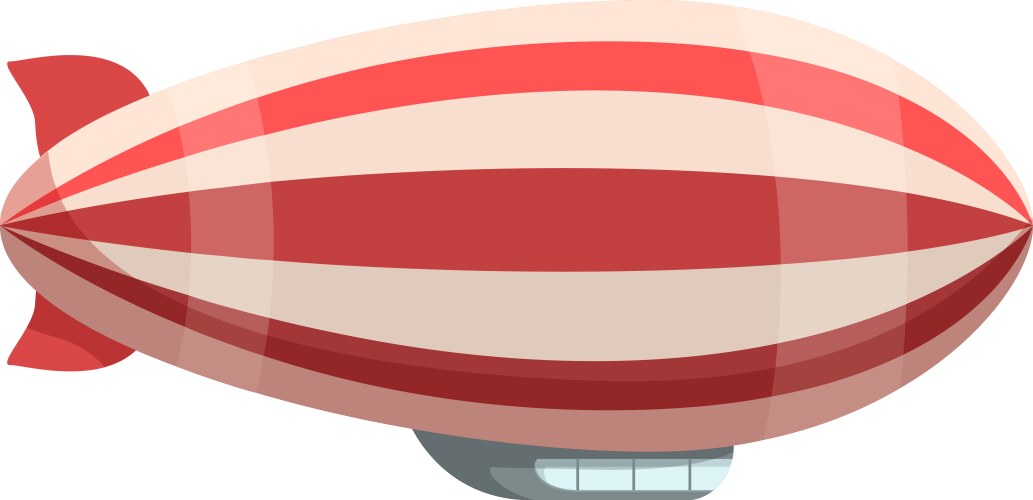 Large blimp is floating in the sky Royalty Free Vector Image